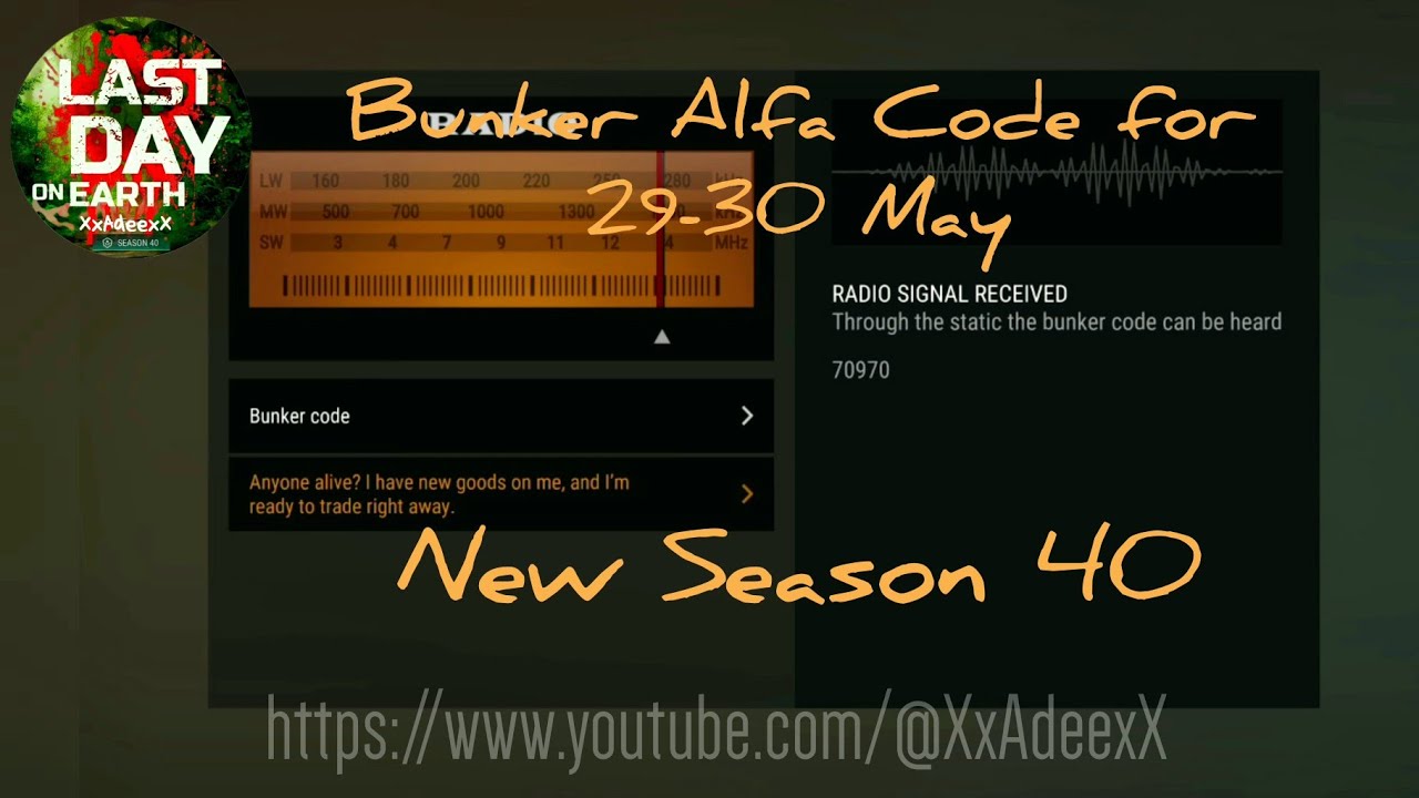 Bunker Alfa Code for 29-30 May 2023, Last Day On Earth Survival ...