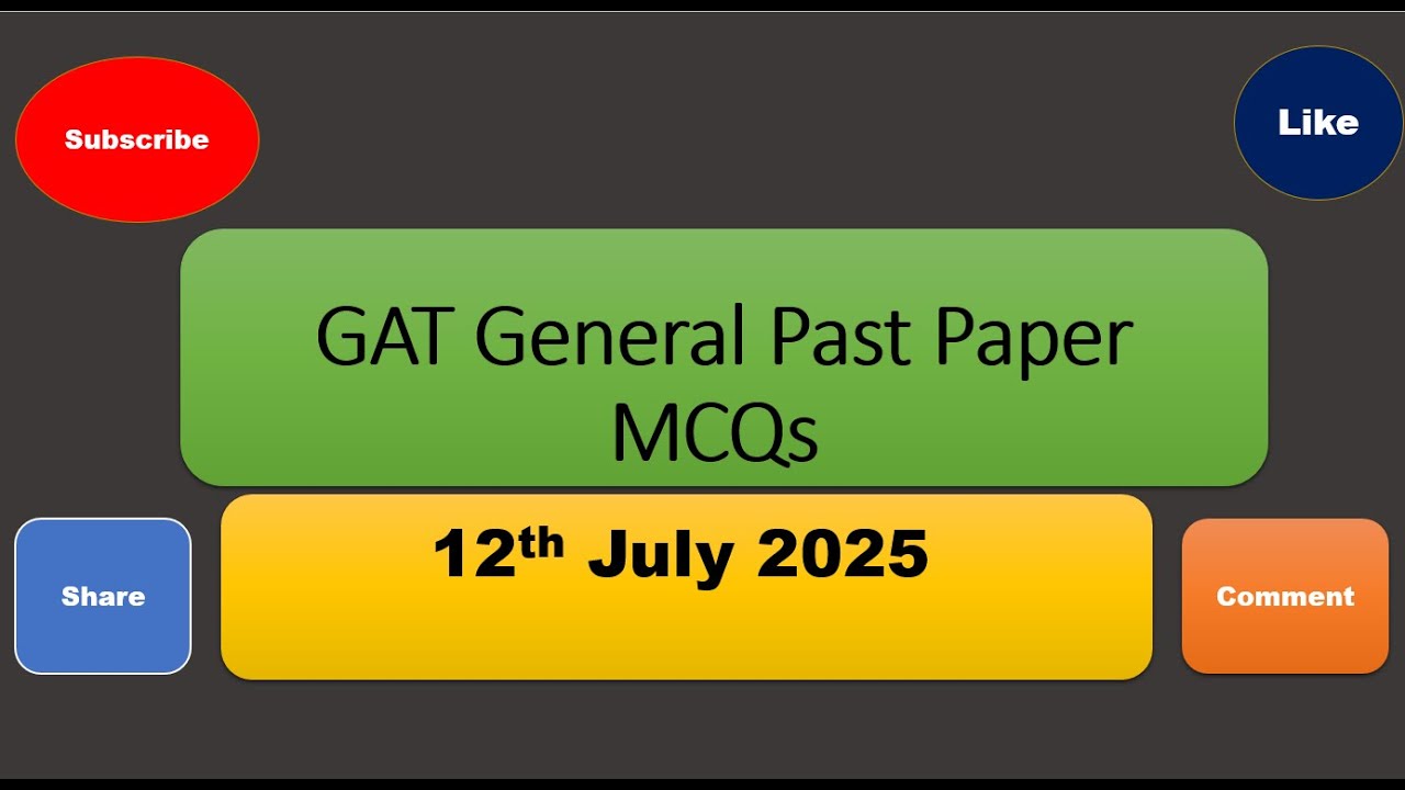 NTS GAT General Past Paper 12 July 2025| GAT General Test Preparation ...