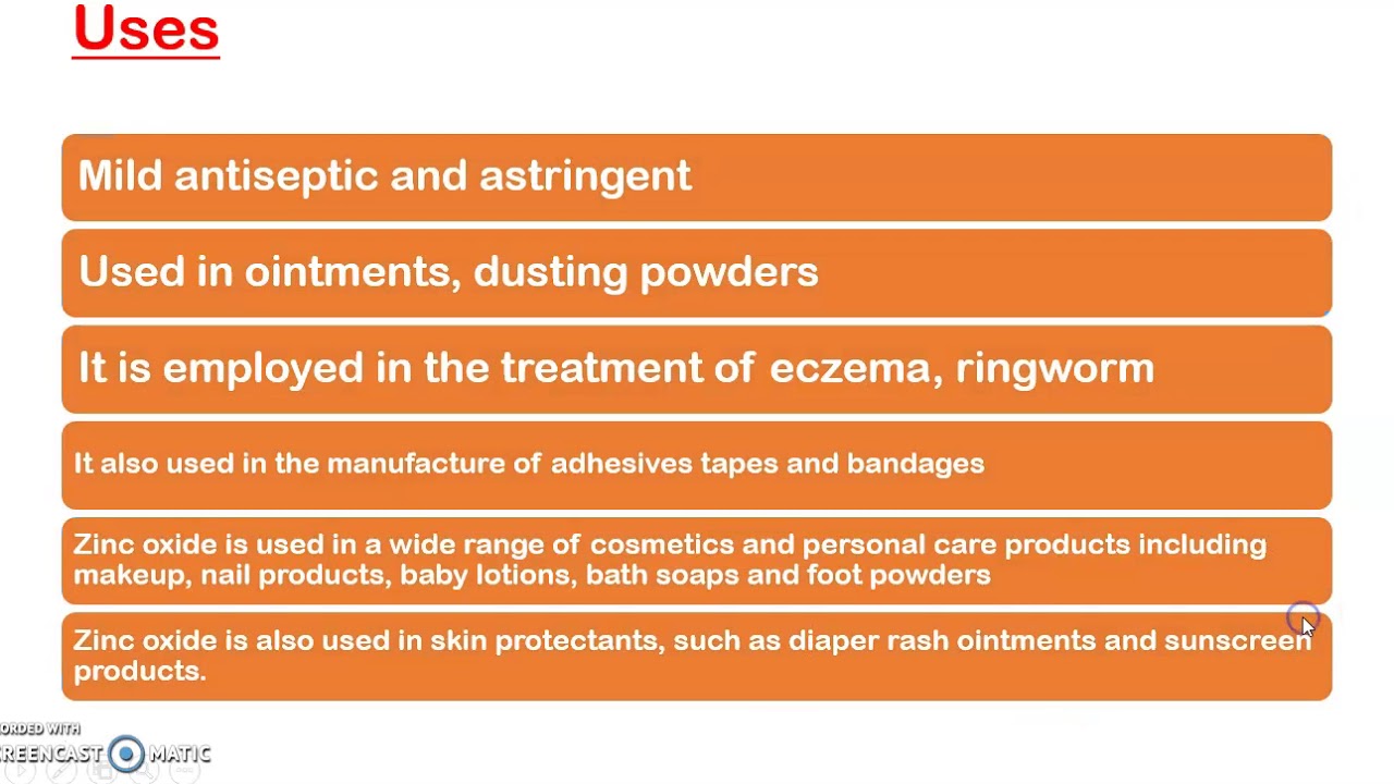 ZINC COMPOUNDS - YouTube