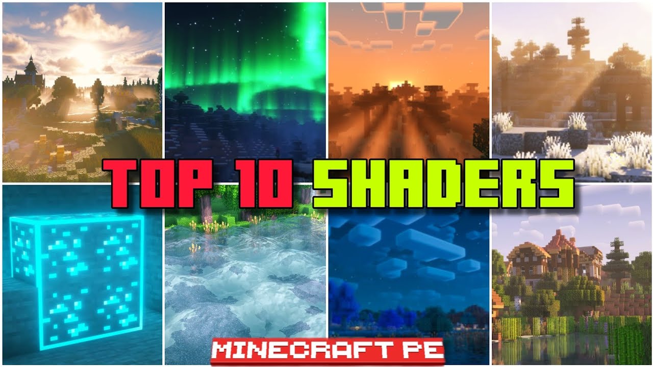🥇TOP 10 SHADERS for BEDROCK | MINECRAFT PE +1.21 #shaders - YouTube