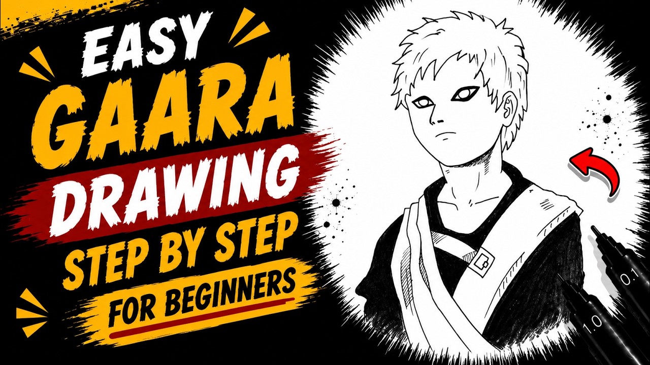How to draw gaara from Naruto step by step| anime drawing| drawing for ...