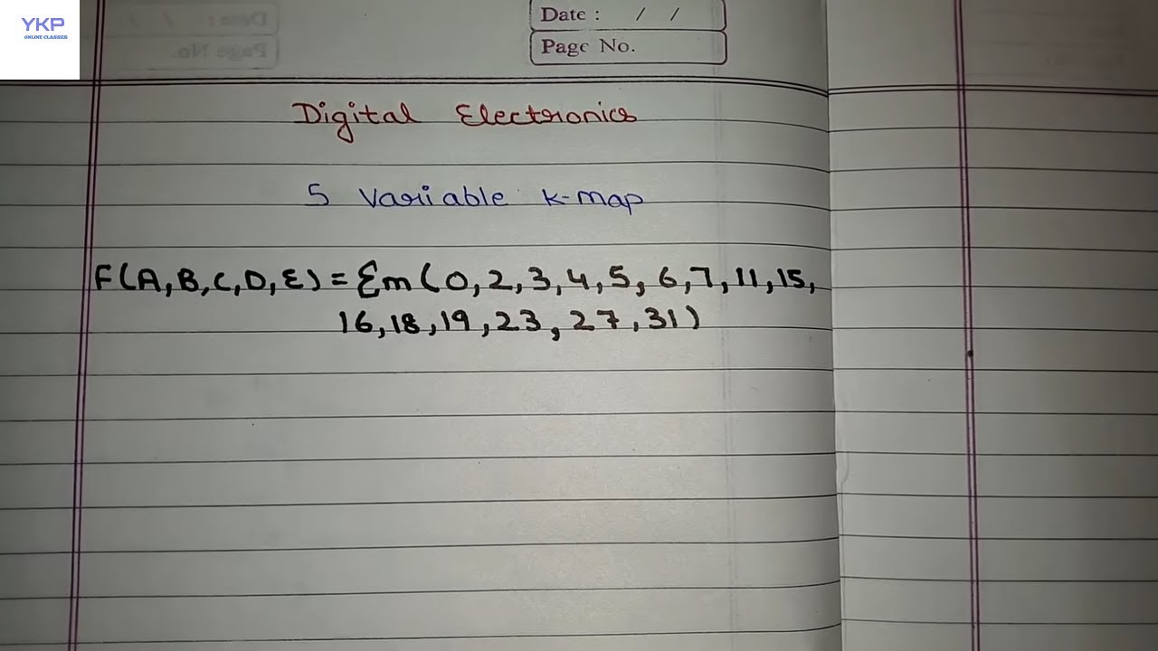 How to solve 5 variable k map tutorial | k map in hindi | karnaugh map ...