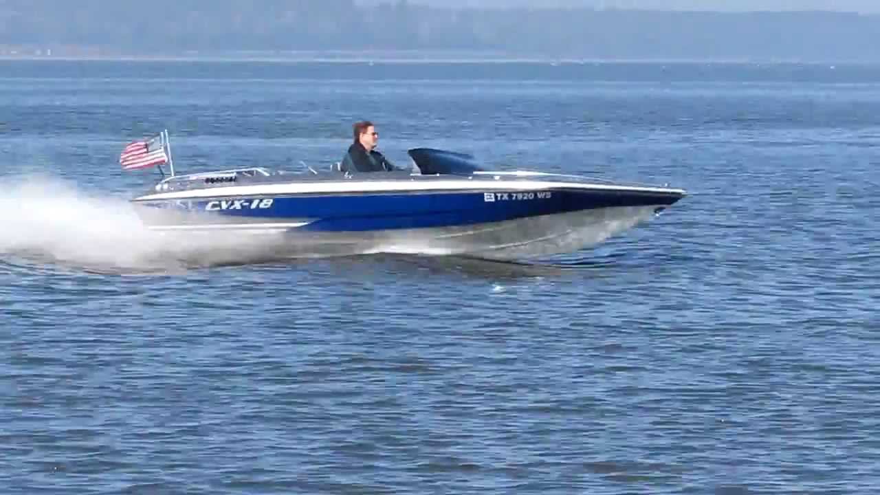 Glastron Carlson CVX-18, 305 OMC, Stringer 800, 4-blade prop - YouTube