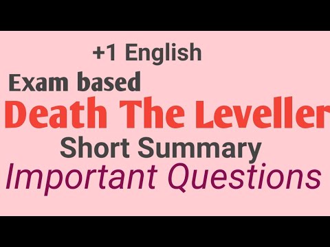 Death the Leveller|summary of Death the Leveller |+1 English focused chapter |sebi English Hub ...