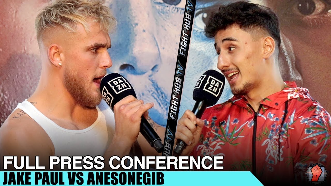 BACK & FORTH BATTLE! JAKE PAUL VS. ANESONGIB - FULL PRESS CONFERENCE ...