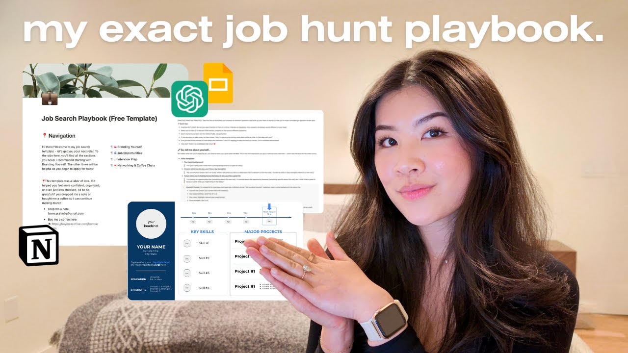 My JOB SEARCH template (FREE) | everything I used to land a job after ...