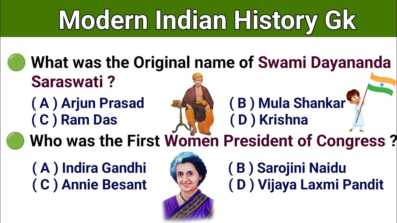 Modern Indian History Gk | Indian History Gk Question & Answer ...