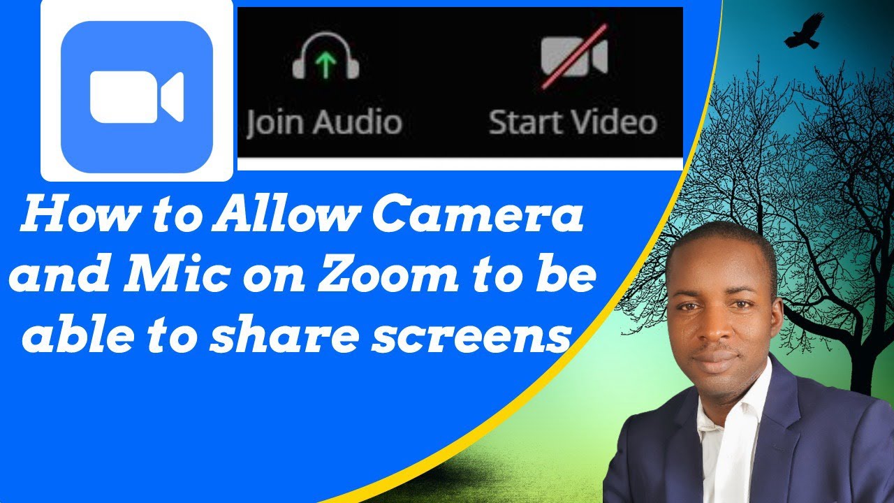 How to Allow Camera and Mic on Zoom to be able to share screen - YouTube