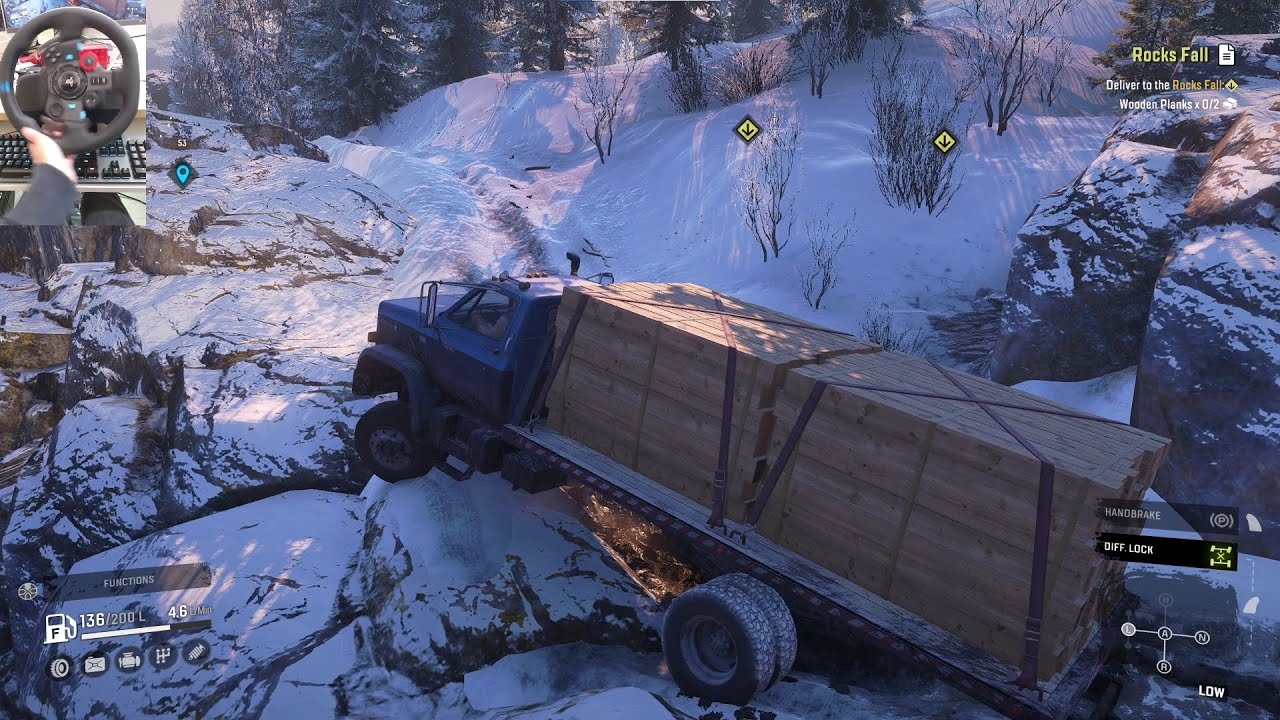 Rocks Fall - Chevrolet Kodiak C70 - SnowRunner Alaska EP3 | Logitech ...