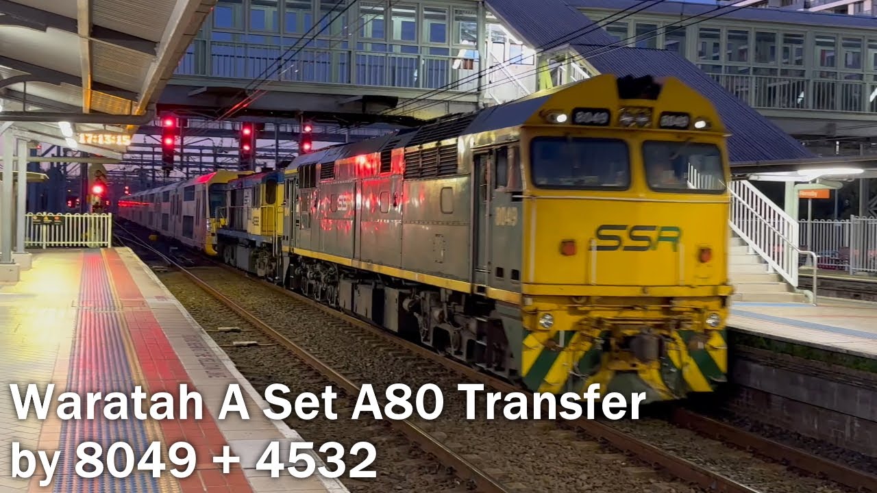 Waratah A Set A80 Transfer by 8049 + 4532 - YouTube