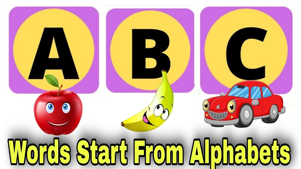 Words That Start with Latter A To Z | Learning Videos| | Kids Learning ...