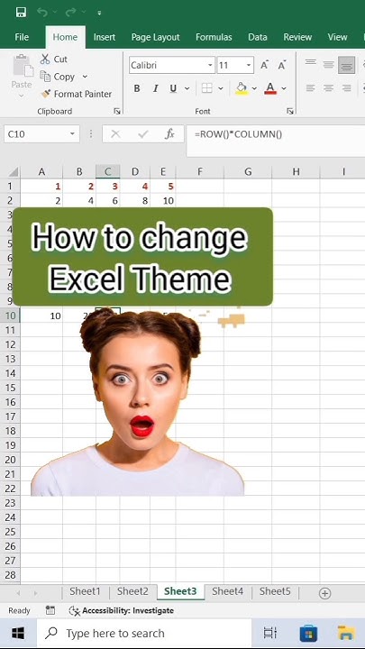 Change Excel Theme in 1 sec #excel #exceltips #excelshorts - YouTube