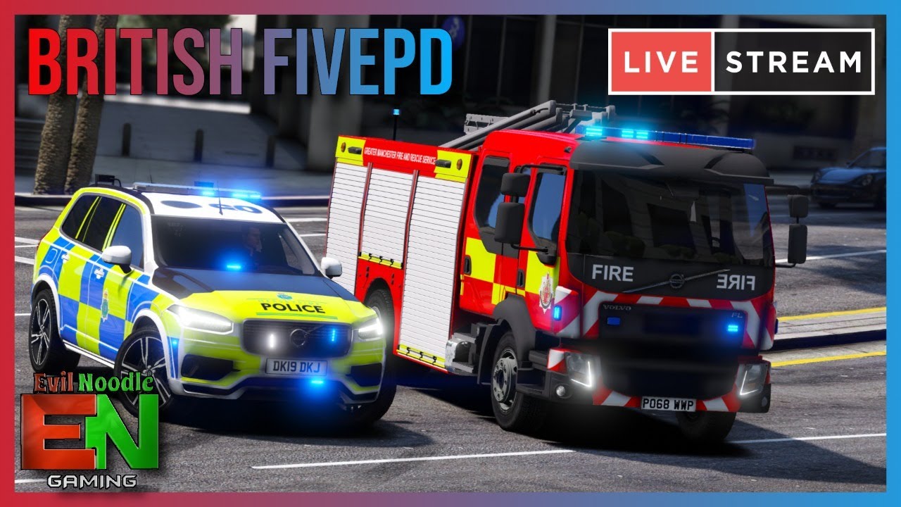 🔴 British Police FivePD LIVE - GTA 5 ROLEPLAY - EvilnoodleGaming - YouTube