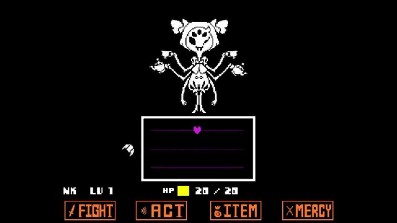 Undertale - true pacifist: Muffet fight with full dialogue - YouTube
