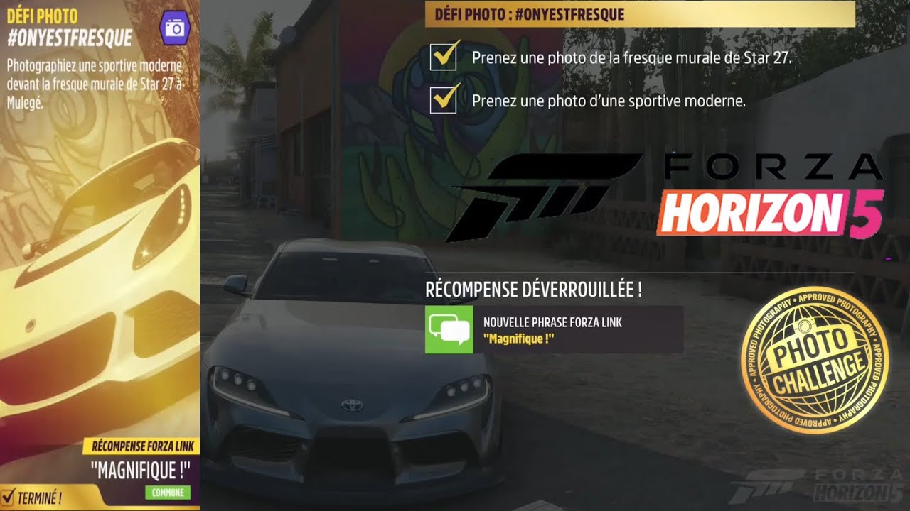 FORZA HORIZON 5 DEFIS PHOTOS FRESQUE MURALE EMPLACEMENT LOCATION PHOTO ...