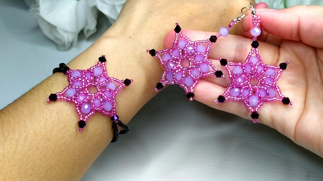 bracelet making || bead earrings || diy jewelry sets - YouTube