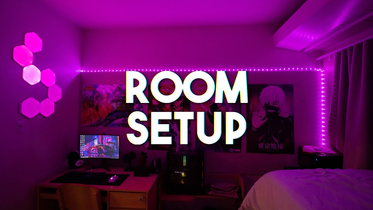 My Ultimate 2021 Dorm Room Gaming Setup Tour - YouTube