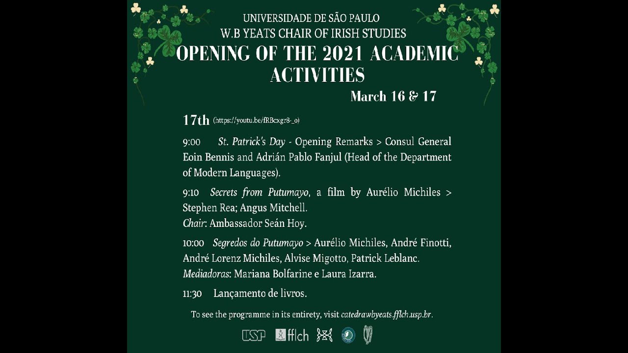 OPENING OF THE 2021 ACADEMIC ACTIVITIES - FFLCH - USP - YouTube