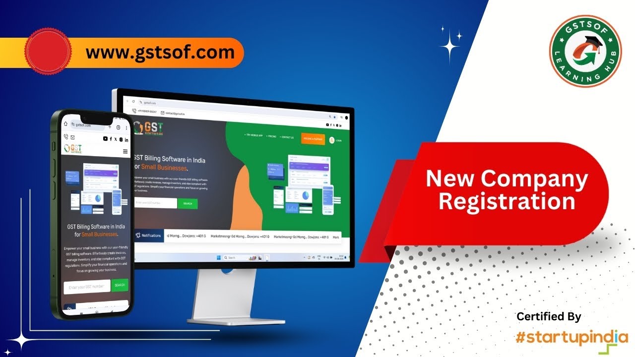 How to Register a New Company on GSTSOF Software. [Hindi] - YouTube