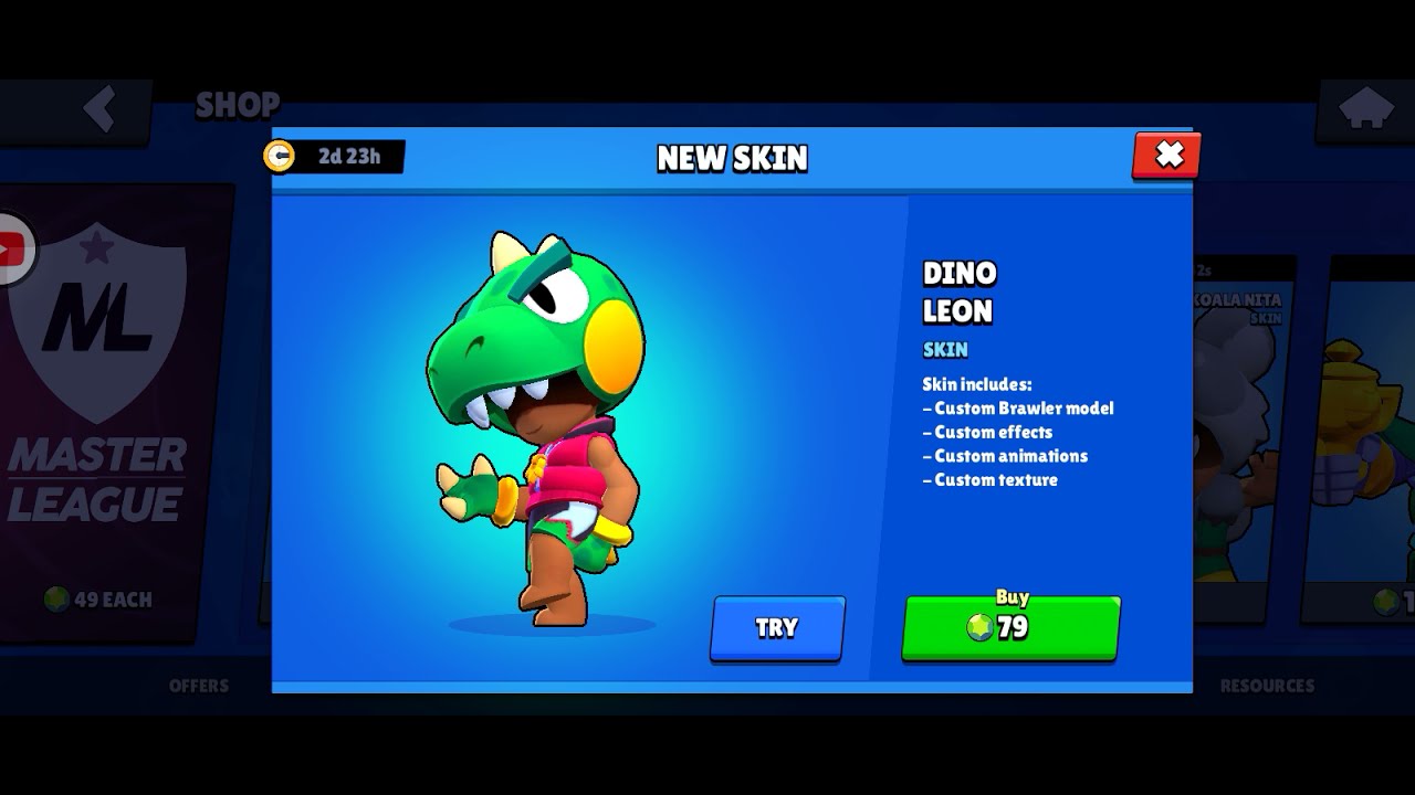Buy Dino leon in brawl stars - YouTube
