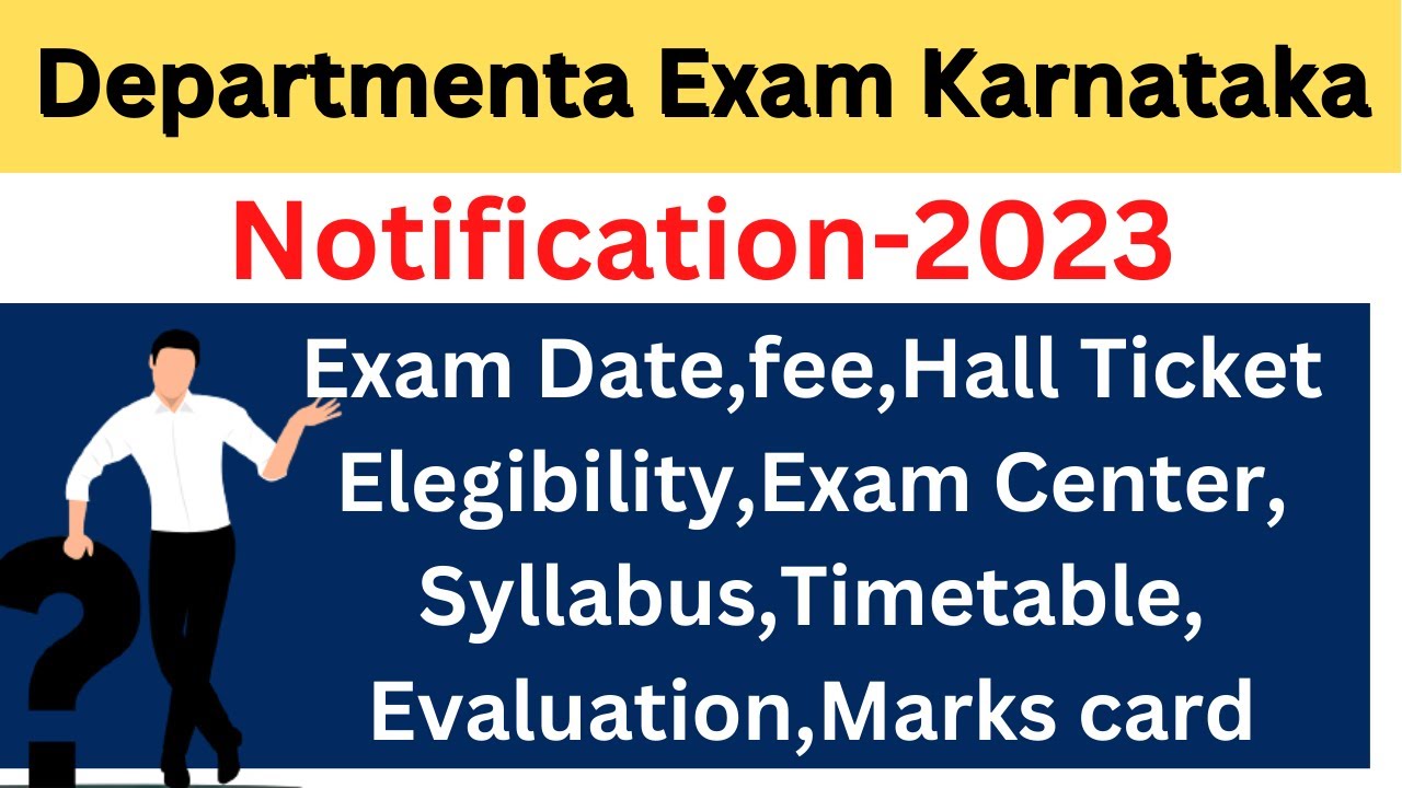 Department Exam Karnataka Notification 2023/Department Exam ...