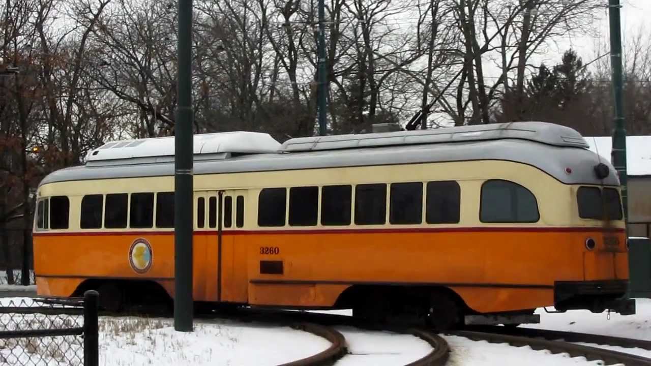 Old Trams (WWII Era) in the Winter in Boston - Ashmont-Mattapan High ...