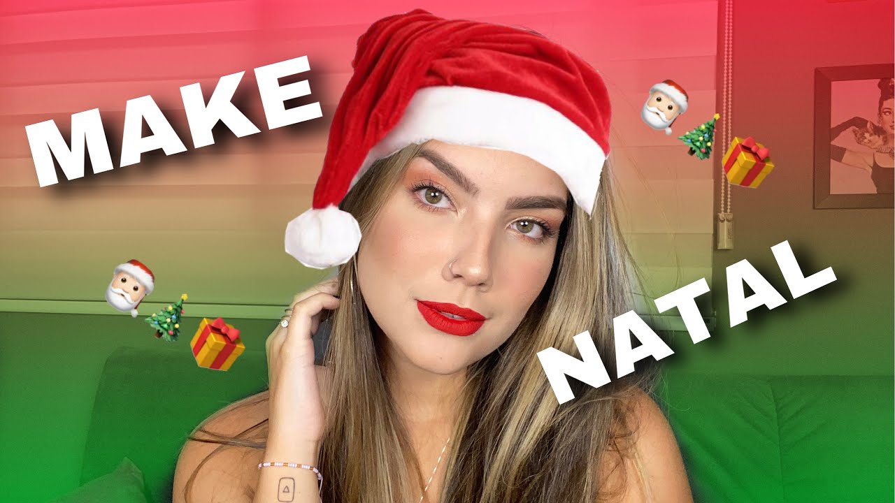 TUTORIAL DE MAKE PARA O NATAL!! - YouTube