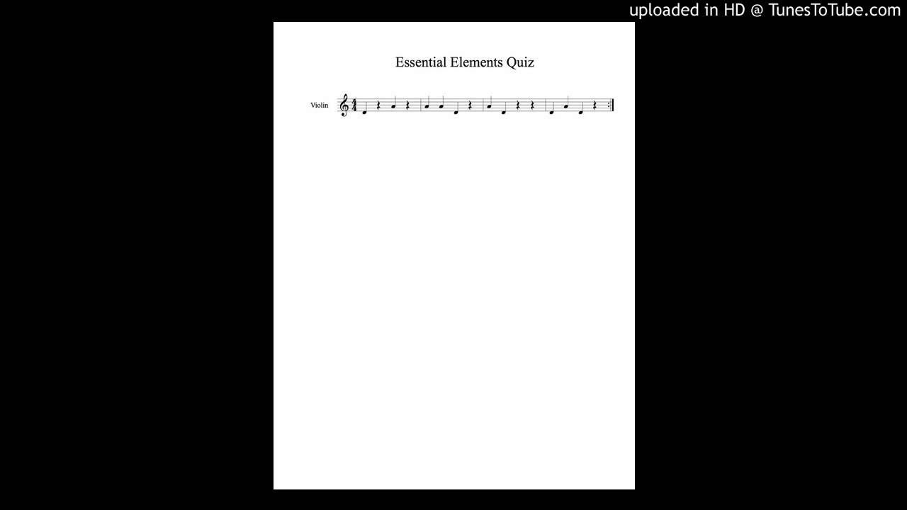 009 - Essential Elements Quiz - YouTube