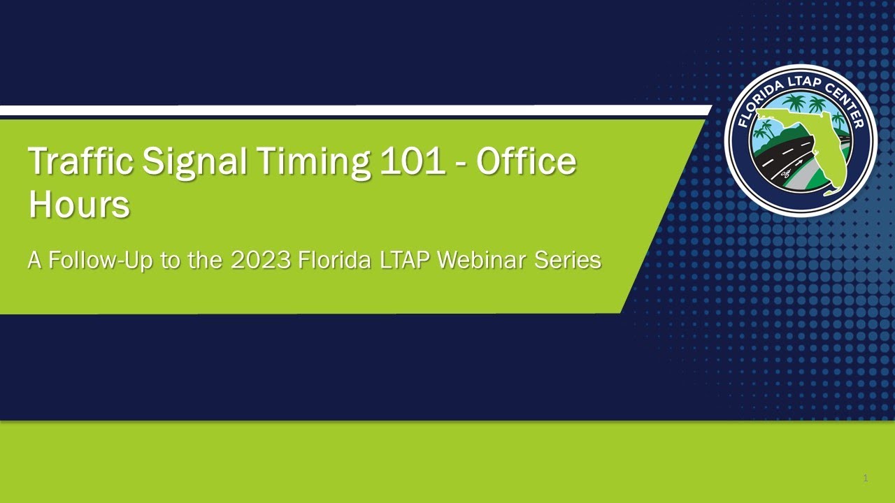 Office Hours - Traffic Signal Timing 101 - YouTube