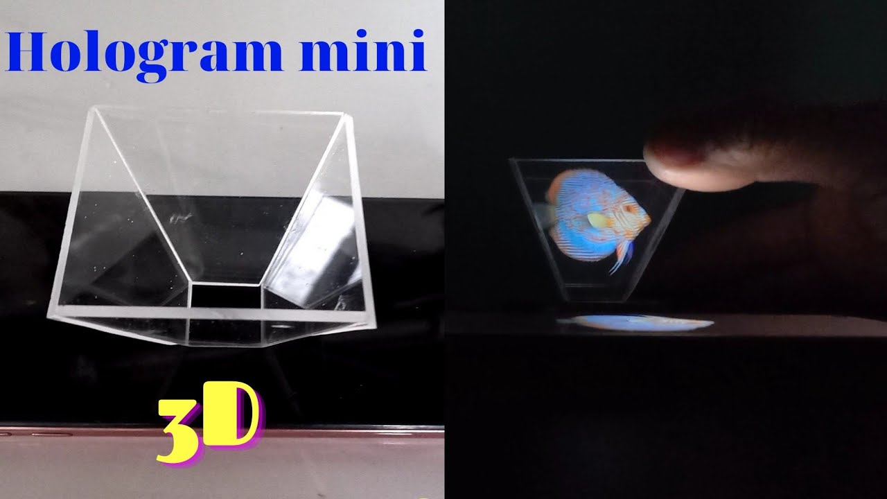 cách làm hologram mini cực dễ từ mica vụn - YouTube