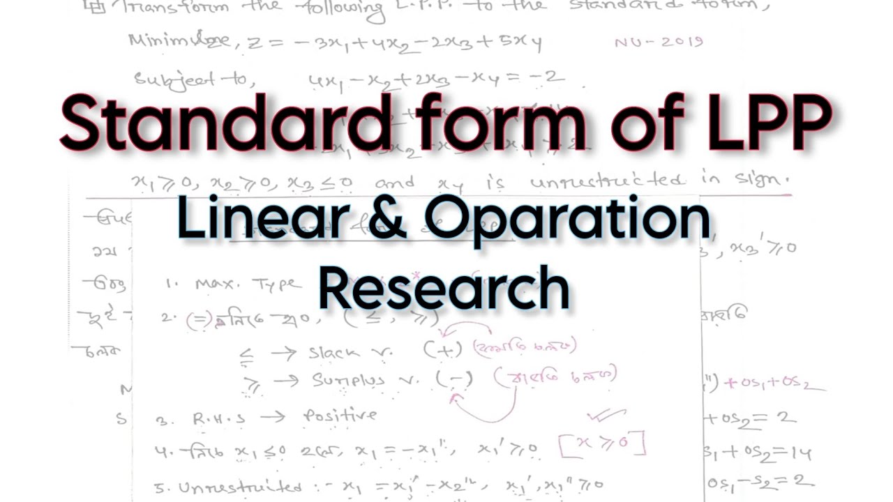 Standard Form Of LPP Linear Programming Oparation Research YouTube standard-form-of-lpp-linear-programming-oparation-research-youtube