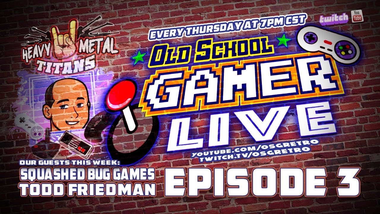 Old School Gamer LIVE EP 3 - Game Devs, Tradeshows, live game play and ...
