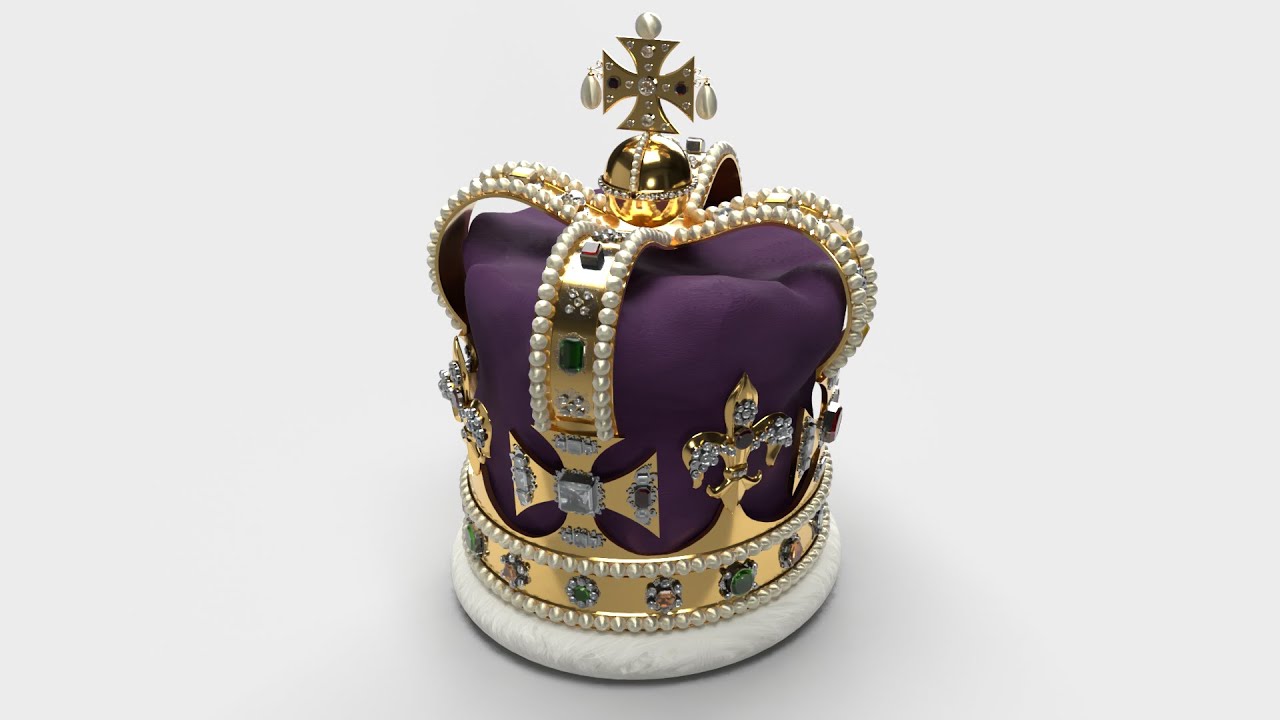 The British Crown Jewels - St Edwards Crown 3D Model - YouTube