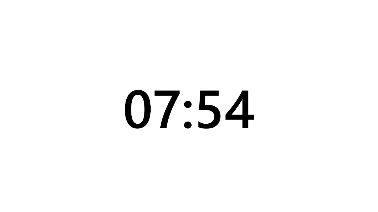 Timer for 7 minutes and 54 seconds - YouTube
