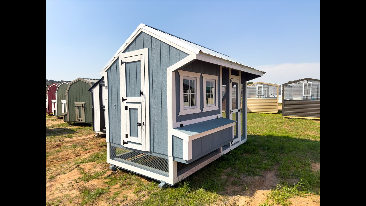 6x12x7 Cottage Style Chicken Coop & Run CSCR 7802 0612 190224 - YouTube