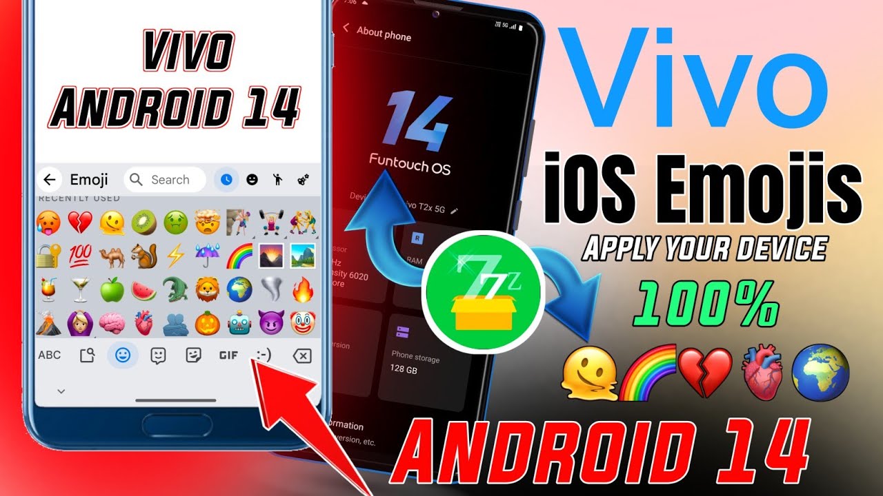 iOS Emoji On Vivo Android 14 || iOS Emoji On Vivo || iOS Emoji on vivo Without Zfont 2024 - YouTube