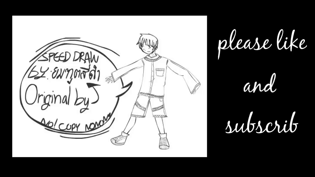 speed draw [ Triangle man original character by brizing ] - YouTube