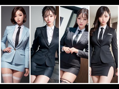 Office women's suit pantyhose Lookbook #aiart #lookbook #OL 5