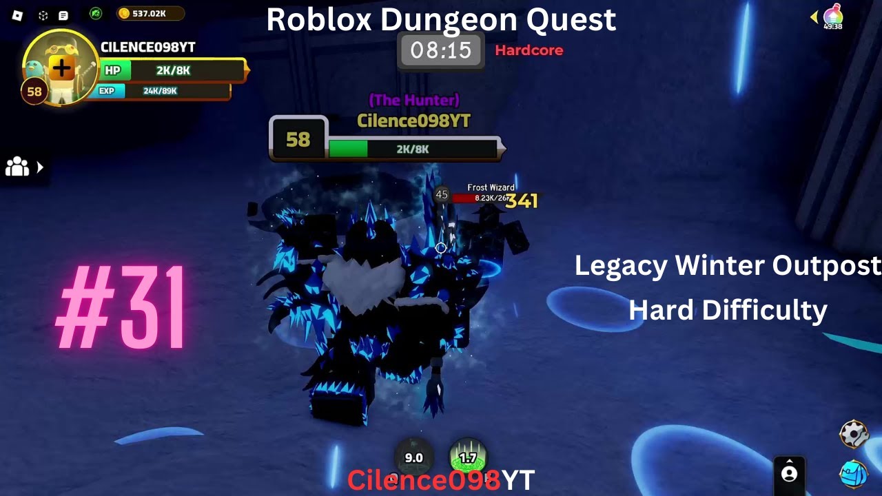 Roblox Dungeon Quest Gameplay #31 Doing Hardcore Legacy Winter Outpost ...