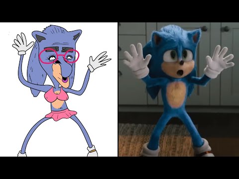Sonic The Hedgehog Movie - Funny Drawing Meme | Super sonic