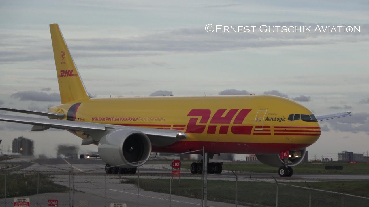 AeroLogic DHL Livery Boeing 777 Freighter Arriving and Departing ...