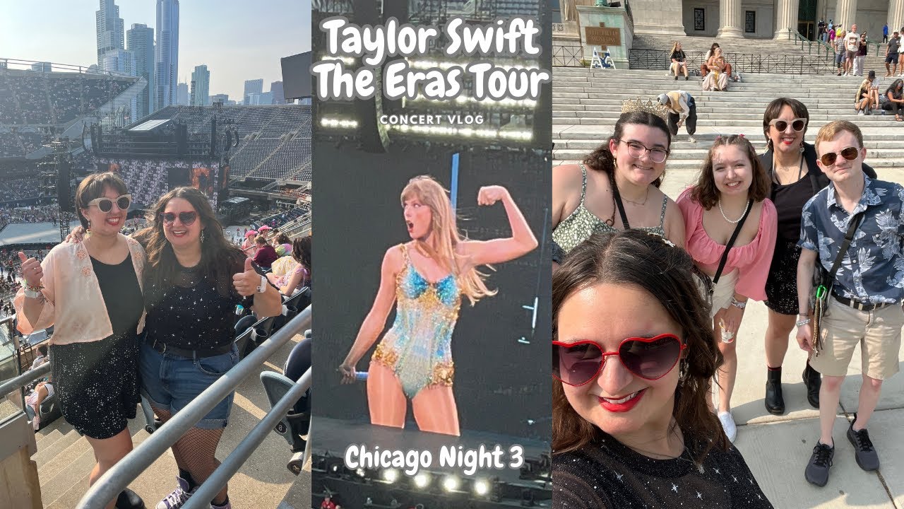 TAYLOR SWIFT ERAS TOUR CHICAGO NIGHT 3 || concert vlog & footage - YouTube