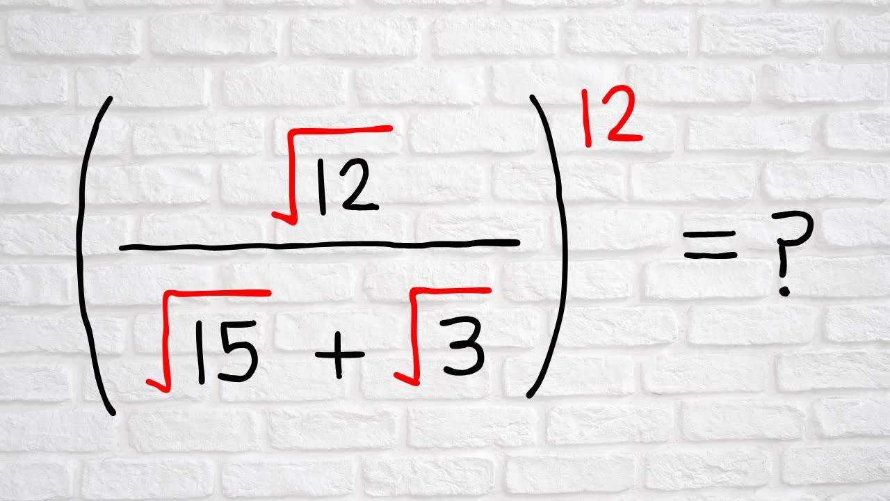 Japanese | A Nice Algebra Math Simplification | Math Olympiad - YouTube