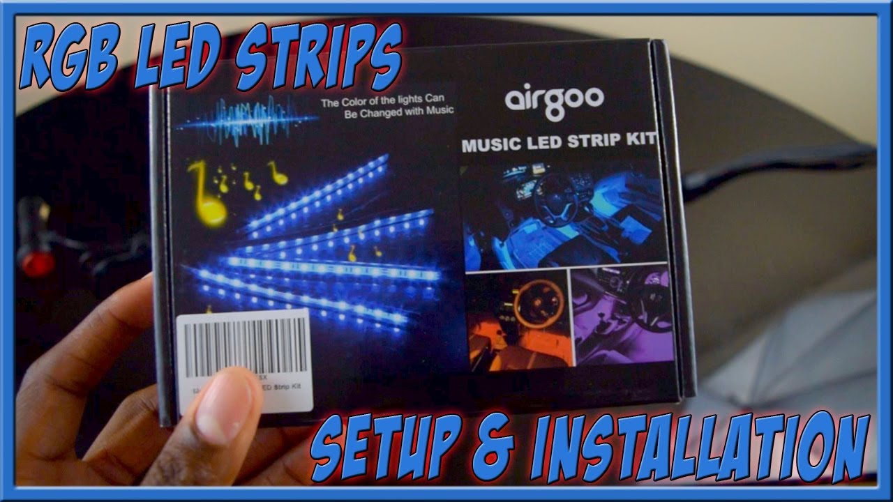 How to Setup and Install Airgoo RGB LED light Strips in a car (Step by ...