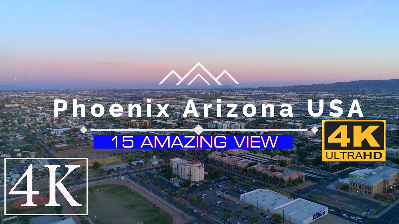 aerial view of phoenix arizona USA 4k - YouTube