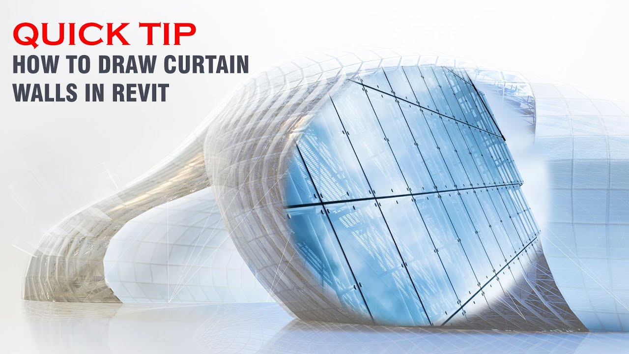 How to draw Curtain Walls and Grid and Mullions in REVIT - YouTube