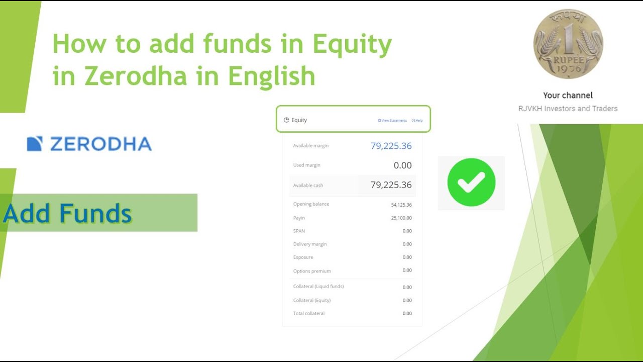 How to add Funds in Equity segment in Zerodha - YouTube