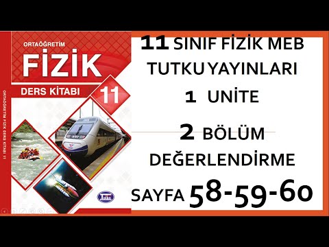 11 SINIF FİZİK TUTKU YAYINLARI   1 ÜNİTE 2 BÖLÜM DEĞERLEDENDİRME SORULARI ÇÖZÜMÜ BAĞIL HAREKET AYT