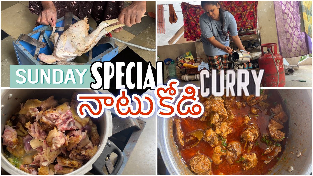 Sunday Special నాటుకోడి Curry | Bonalu Special Chicken curry #natukodi ...