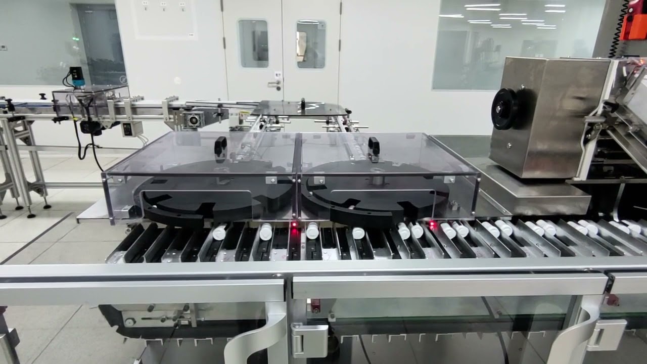 A packaging line combined with bottle unscrambler, cartoning machine ...